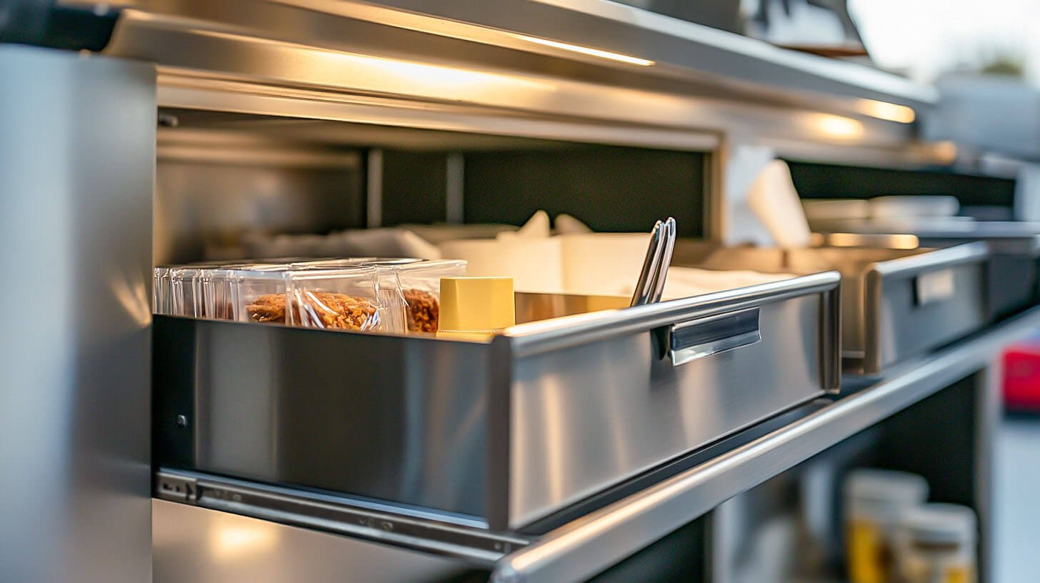 Heavy-Duty Stainless Drawer Slides for Food Trucks – Maximum Durability ...